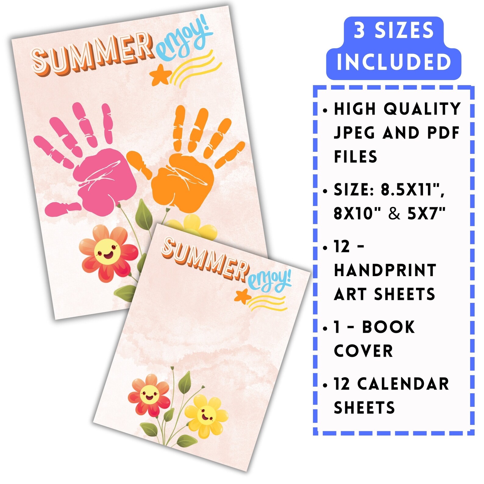 2025 Handprint Memory Book With Calendar, Handprint Art, Craft ...