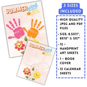 2025 Handprint Memory Book With Calendar, Handprint Art, Craft ...