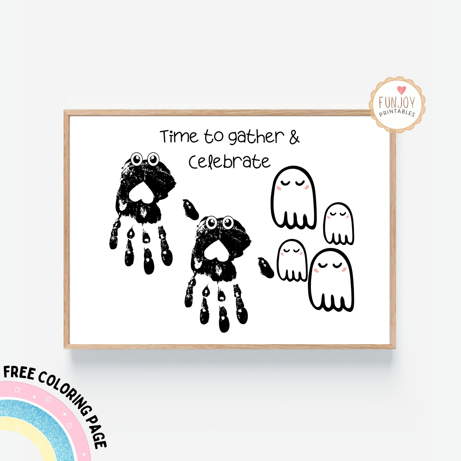 Kids Halloween Handprint Activity, Handprint Art Craft, Halloween Ghost ...