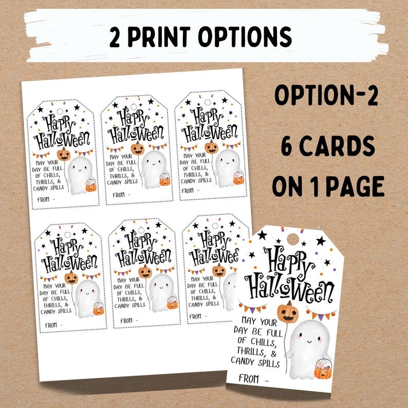 EDITABLE Halloween Treat Tag, Halloween Gift Tag, Halloween Favor Tag ...