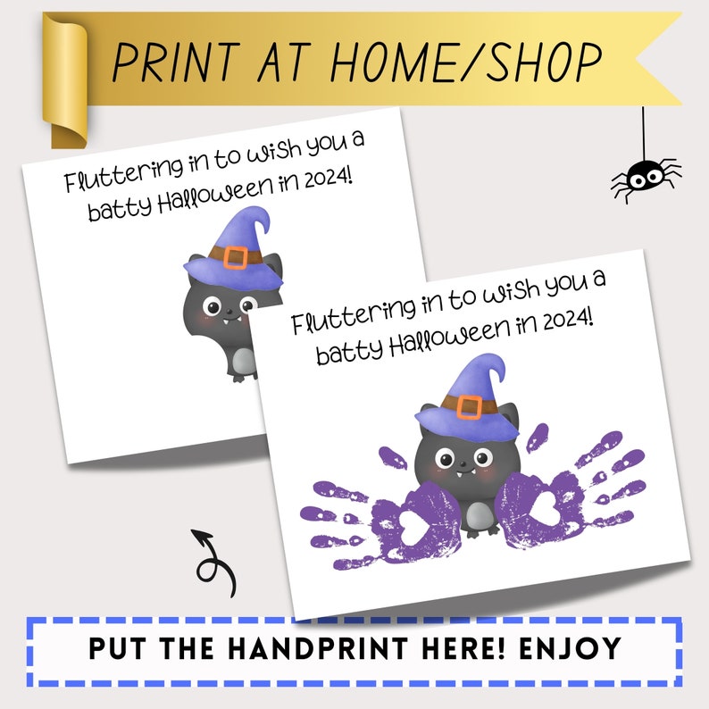 Halloween Hand Print Activity, Handprint Art Craft, Halloween Bat ...