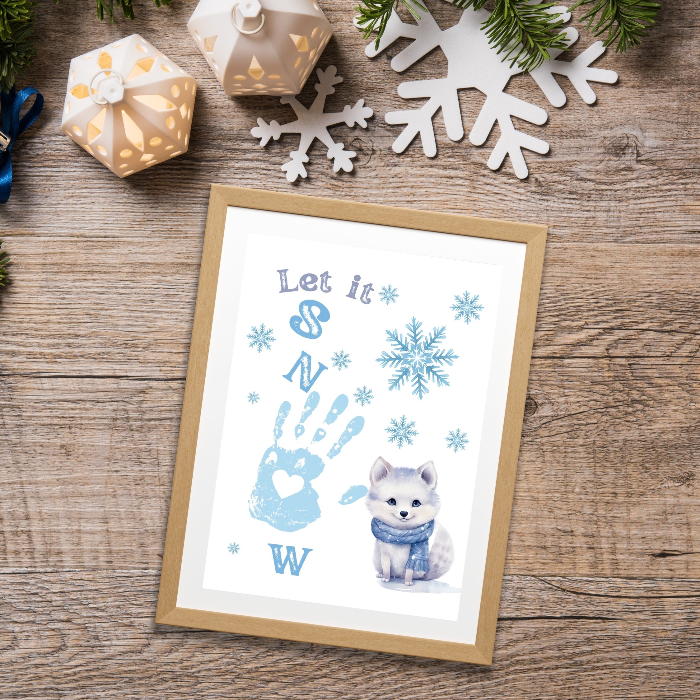 Winter Handprint Art, Winter Handprint Craft, Printable, Winter Season ...