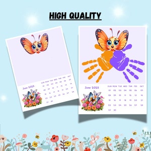 Handprint Calendar 2025, Handprint Craft, Footprint Craft, Kids Toddler ...