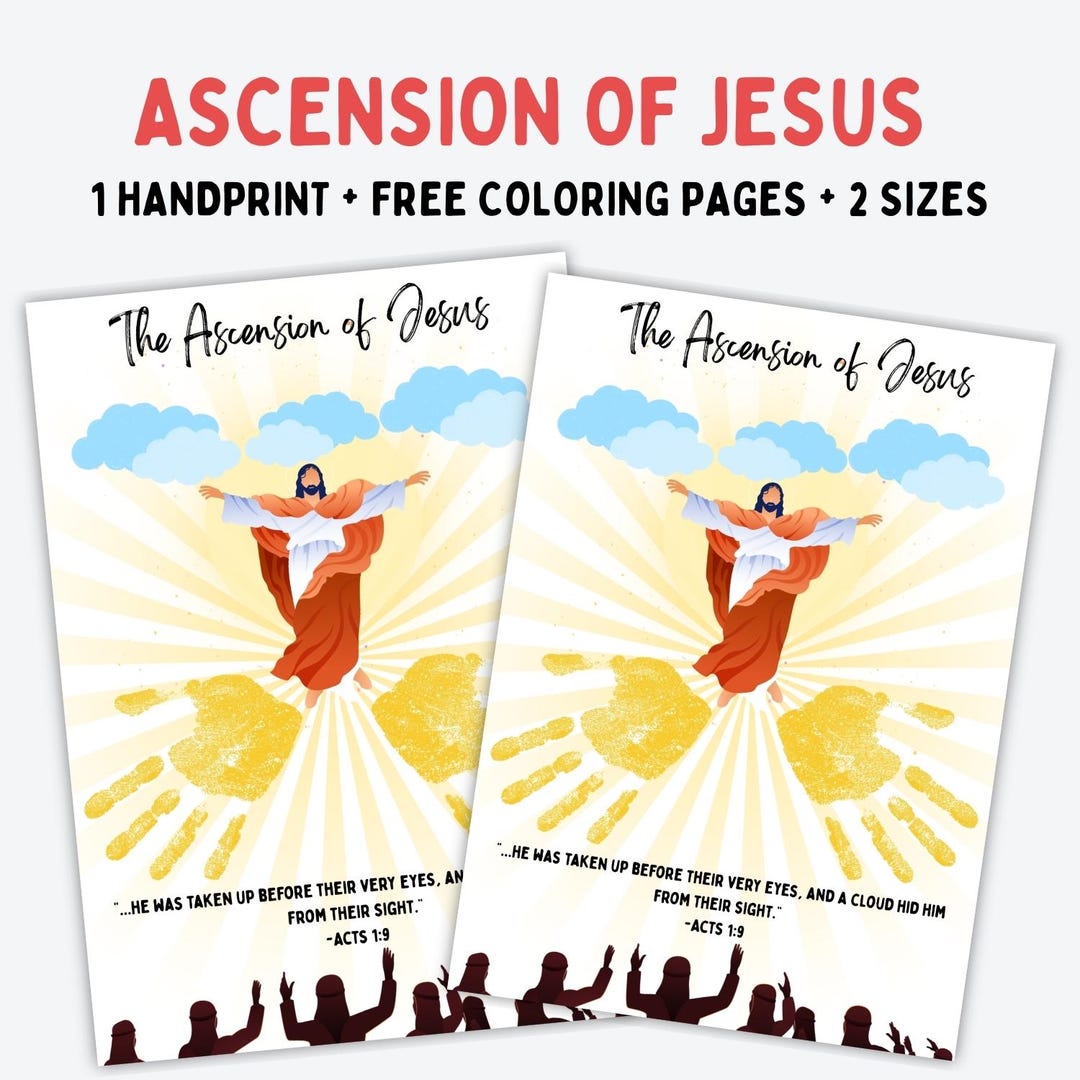 Ascension of Jesus, Easter Sunday School Activity, Christian Easter ...