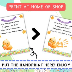 Happy Easter Handprint Footprint Art Craft Bundle, Easter Craft for ...