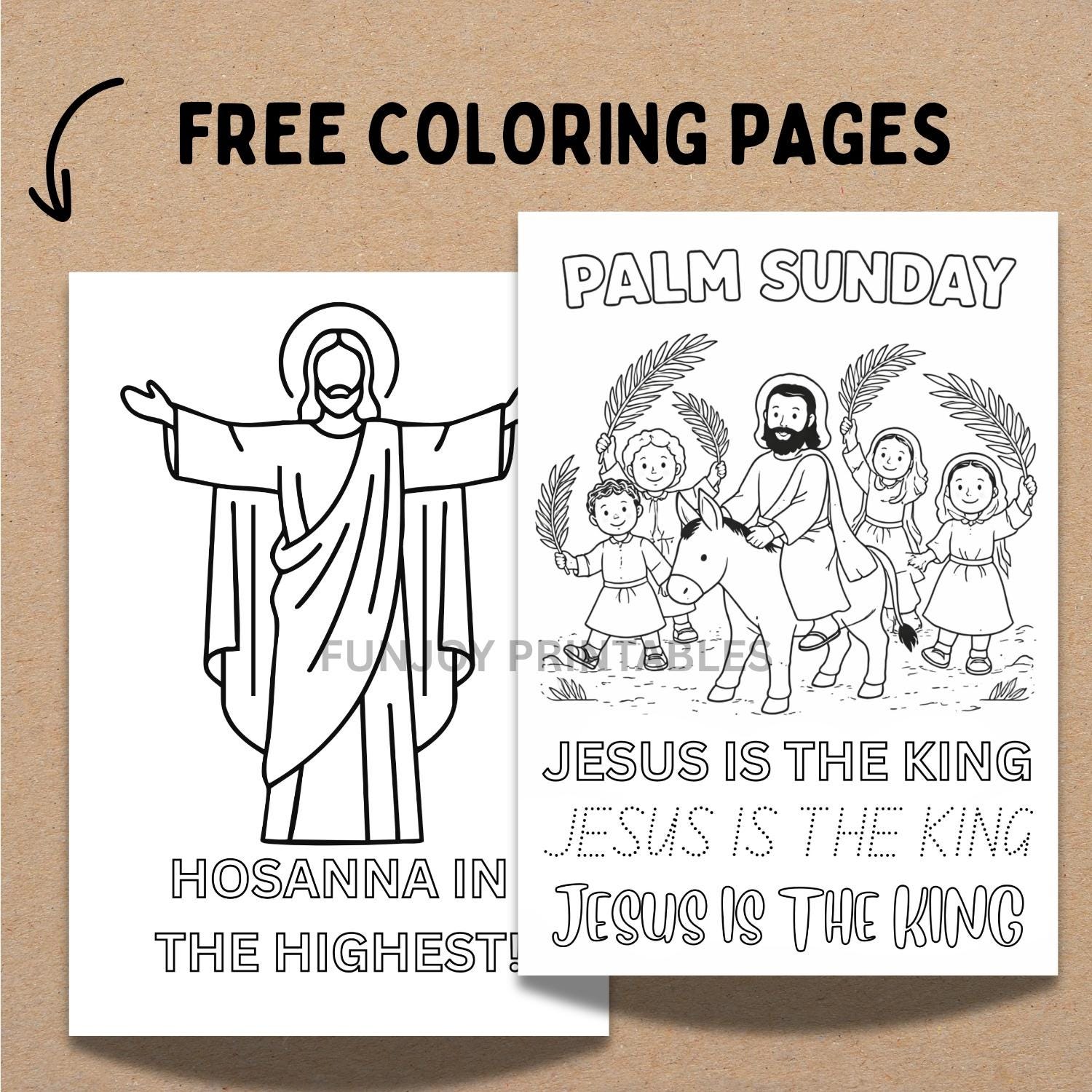 Palm Sunday Handprint Craft Printable, Christian Easter Activity for ...