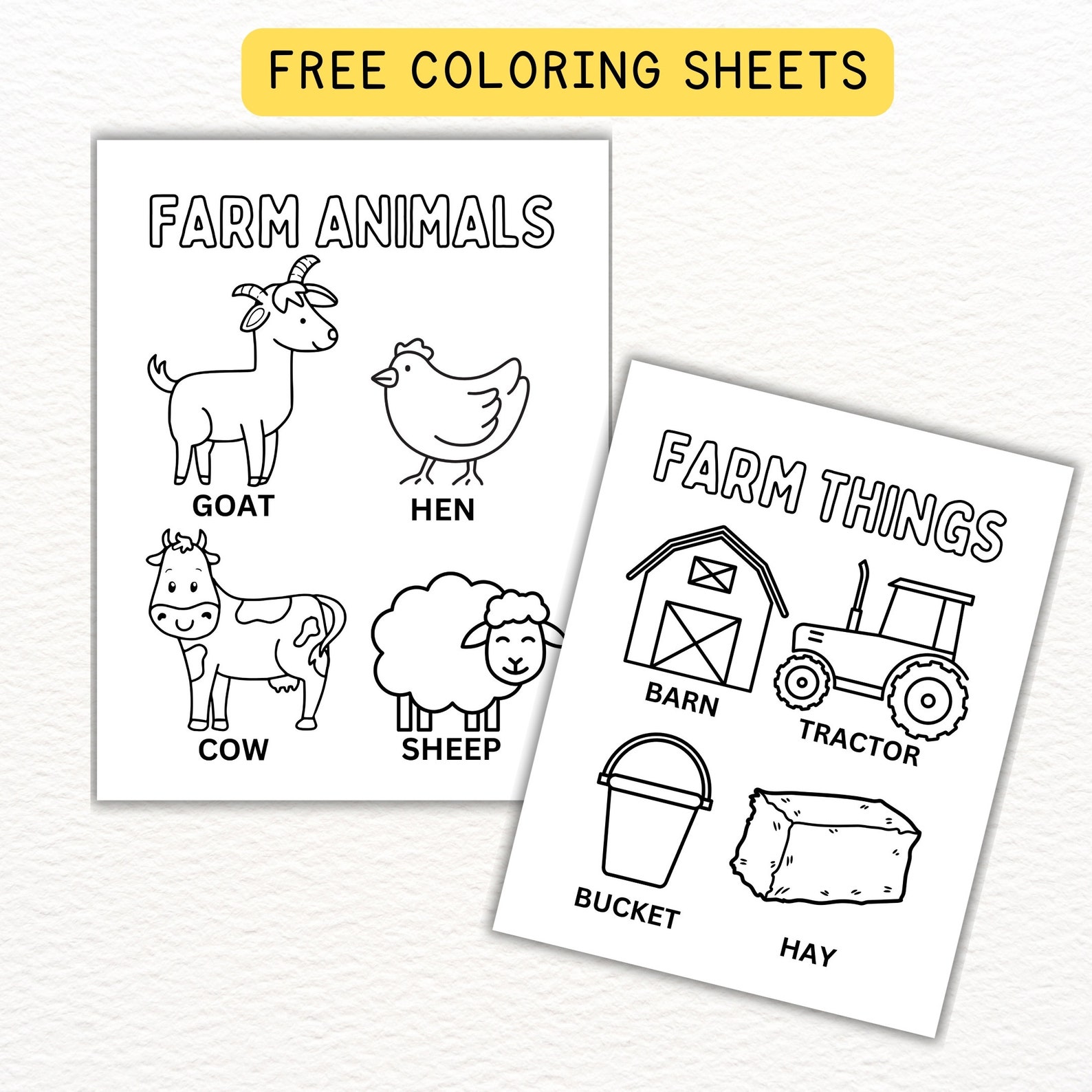 FARM ANIMALS Handprint Book, Printable Handprint Art, Toddler Child ...