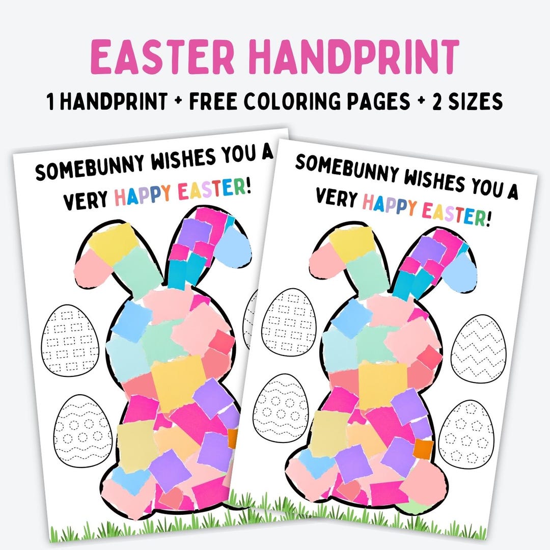 Easter Bunny Craft Printable, Kids' Activity (PDF Pattern) - Etsy