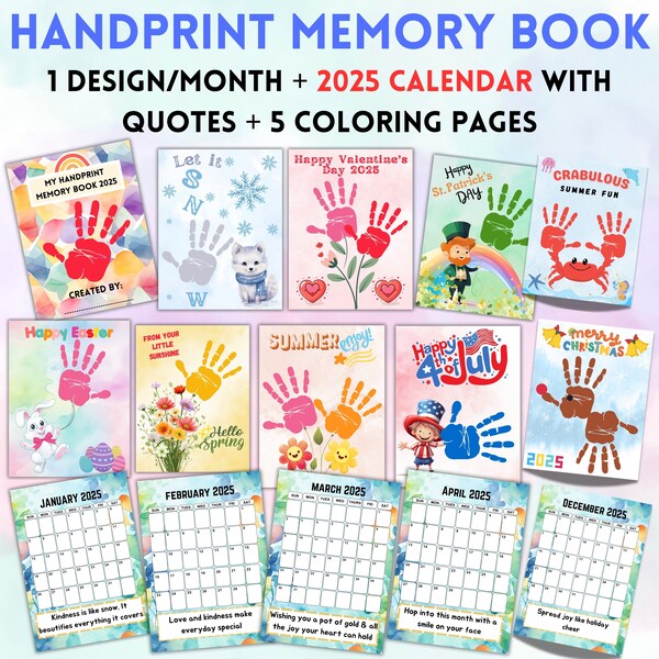 Handprint Keepsake - Etsy