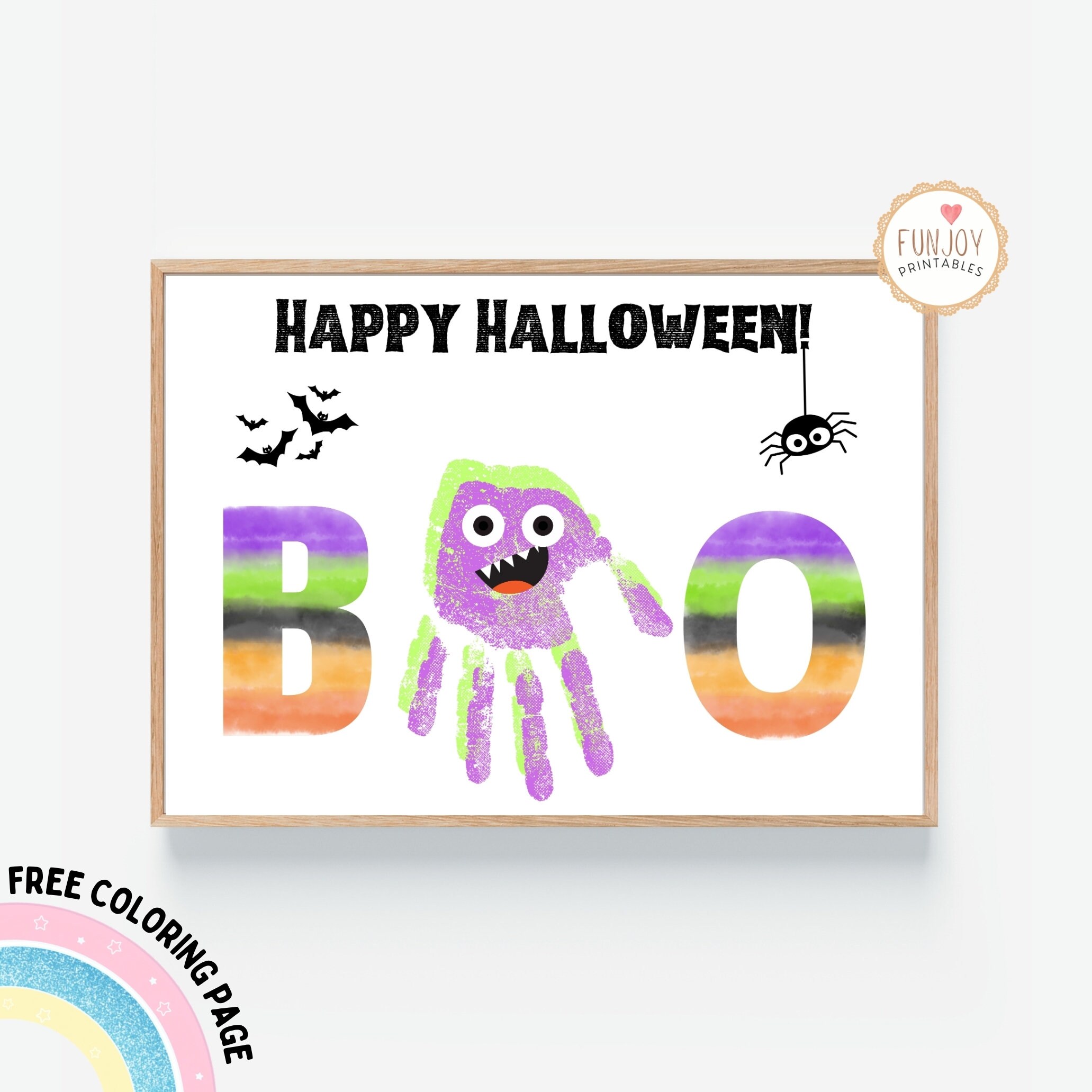 DIY Halloween Boo Handprint Art, Cute BOO Handprint Craft, Handprint ...