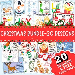 Christmas Handprint Craft Bundle, Christmas Handprint Art, Printable ...