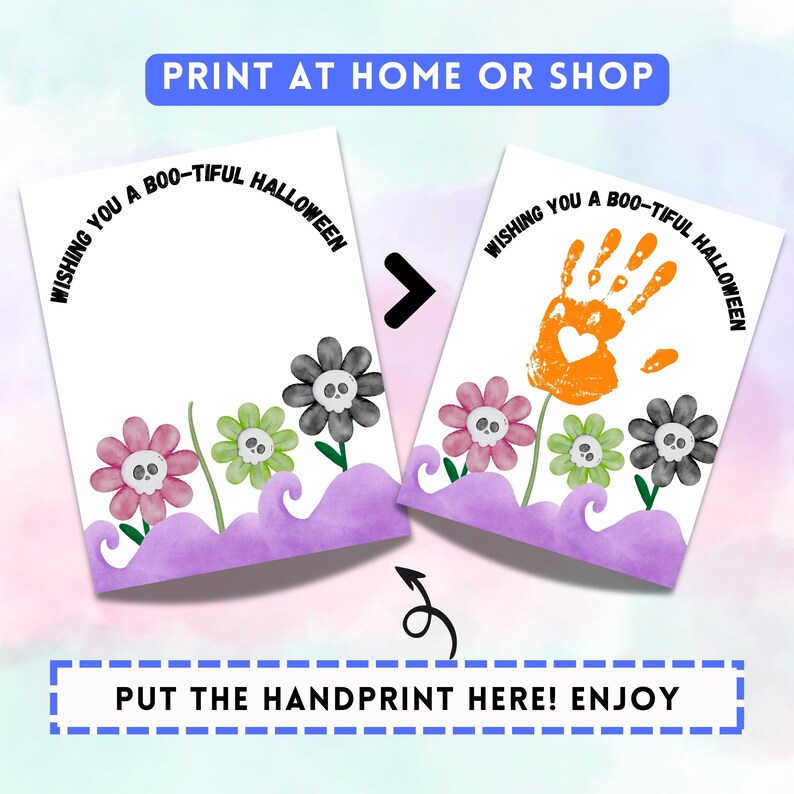 DIY Halloween Handprint Craft, Halloween Crafts, Halloween Handprint ...