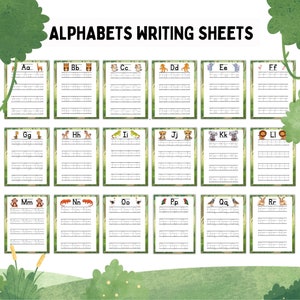 Jungle Animal Alphabet Handprint Art Craft, My Handprint Alphabet Book ...