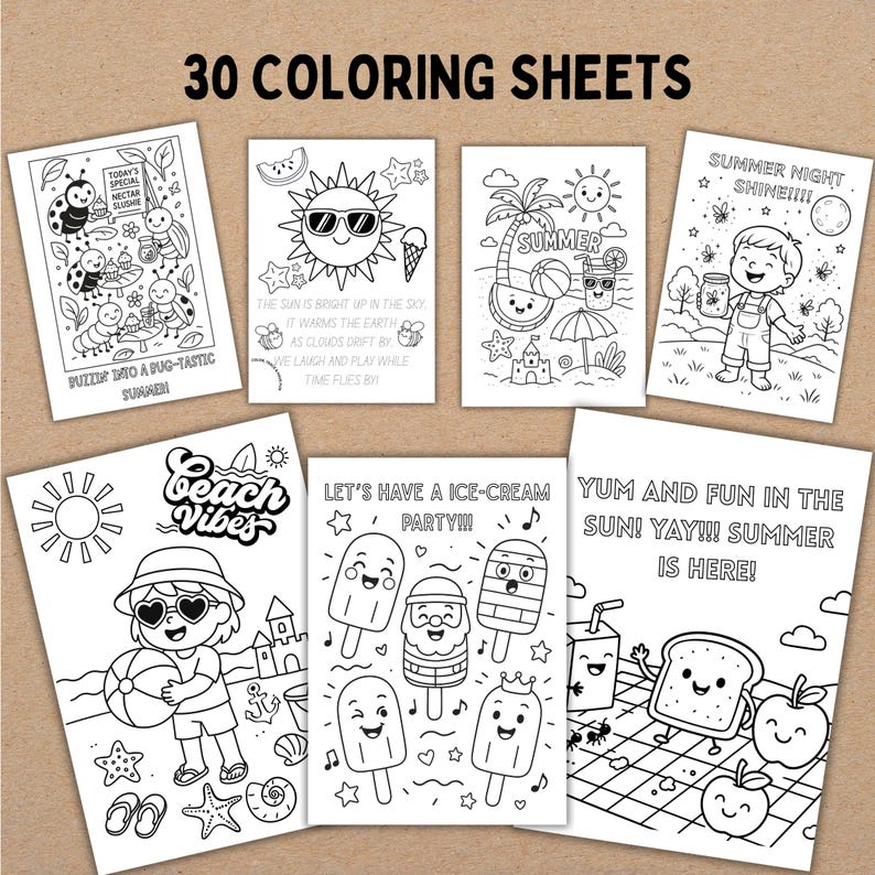Summer Coloring Pages, Kindergarten Coloring Book, Summer Coloring ...
