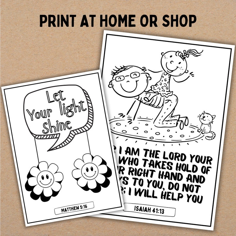 PRINTABLE Christian Bible Verse Homeschool Printable Coloring Page Kid ...