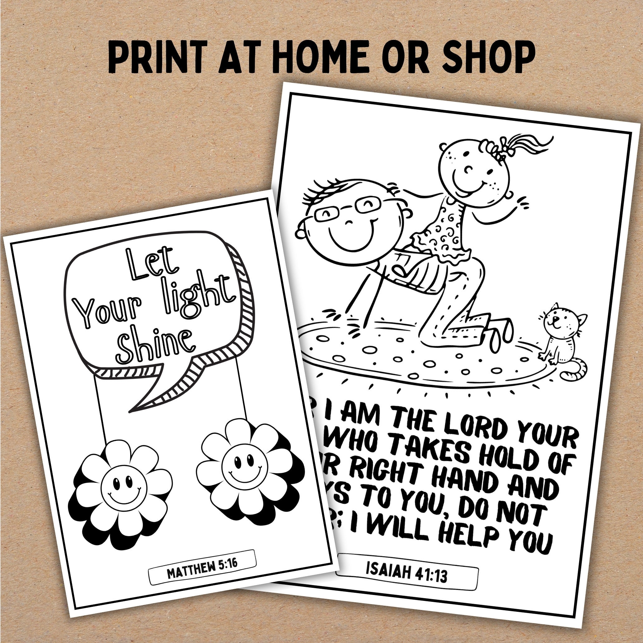 PRINTABLE Christian Bible Verse Homeschool Printable Coloring Page Kid ...