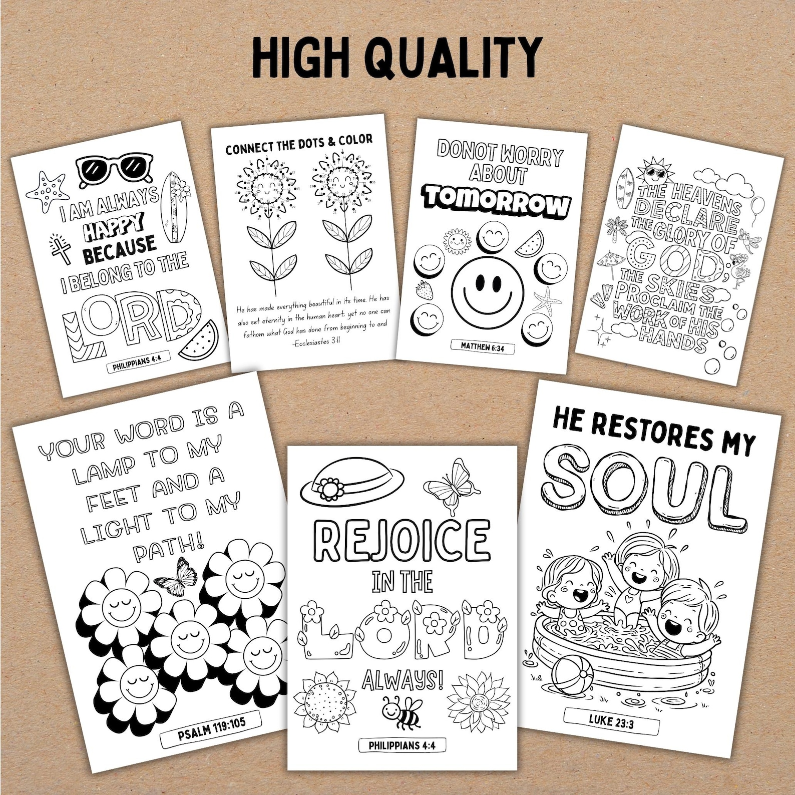 PRINTABLE Summer Christian Bible Verse Homeschool Printable Coloring ...