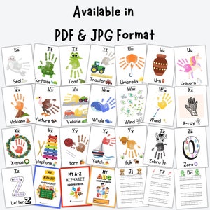 Handprint Alphabet Book Template, Preschool & Kindergarten Craft, DIY ...