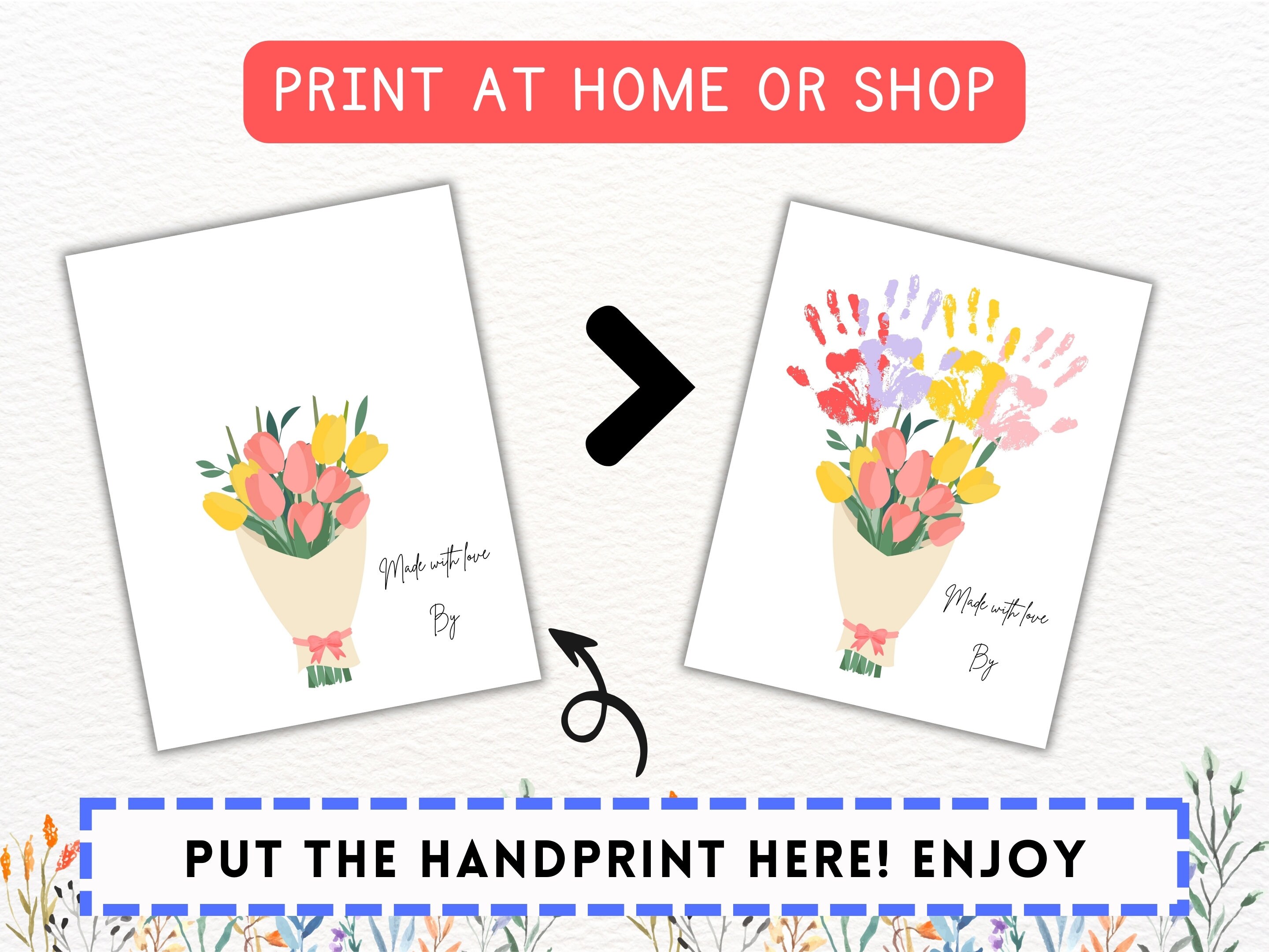 Mother's Day Handprint, Handprint Craft, Printable Activity for Baby ...