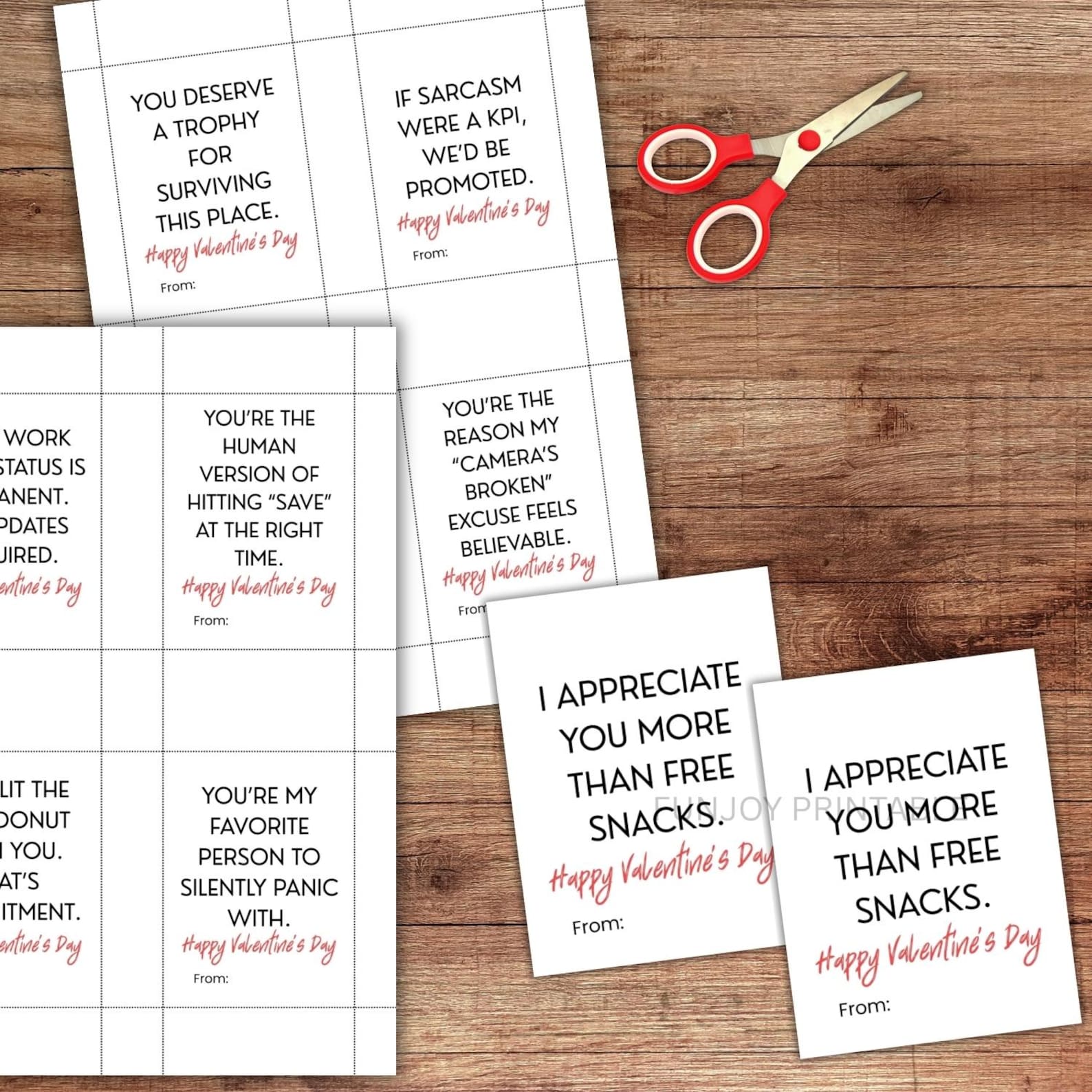 Funny Coworker Valentines Day Cards, Office Staff Appreciation (digital ...
