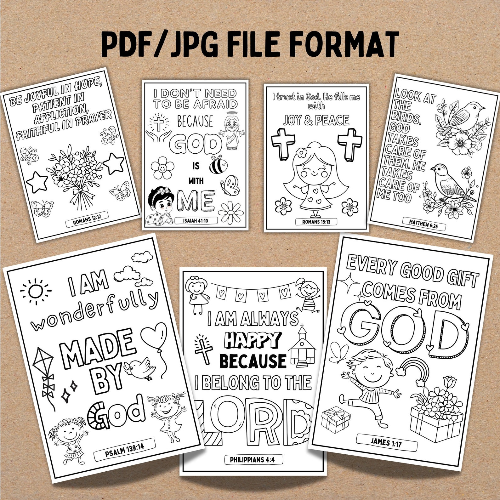 PRINTABLE Christian Bible Verse Homeschool Printable Coloring Page Kid ...