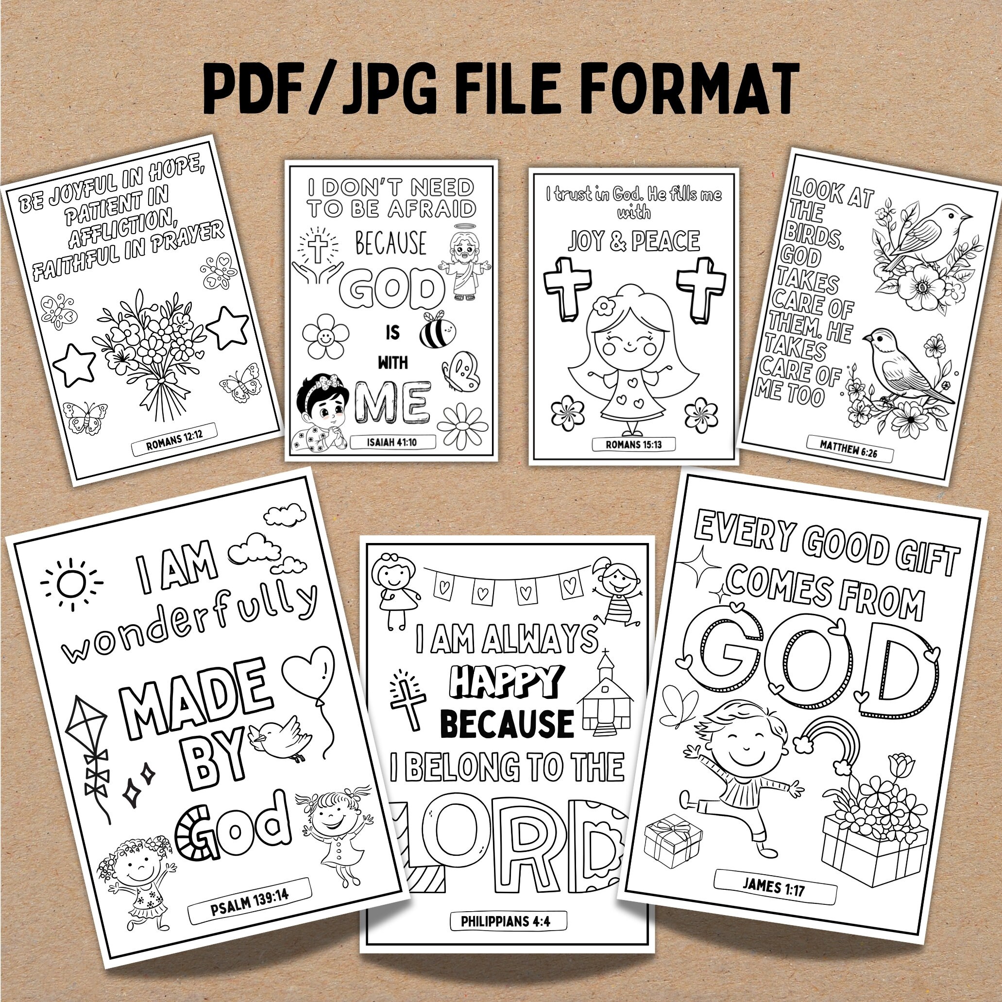 PRINTABLE Christian Bible Verse Homeschool Printable Coloring Page Kid ...