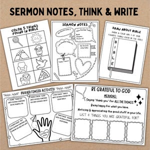PRINTABLE Sunday School Activity BUNDLE, Sunday School Craft, Church ...
