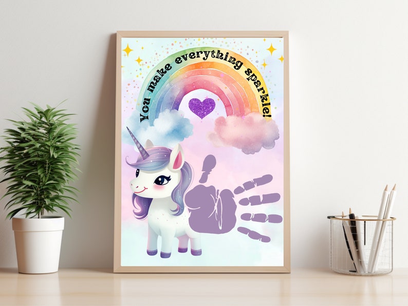 PRINTABLE Mother's Day Handprint Art Craft for Kids, Toddler, Preschool ...