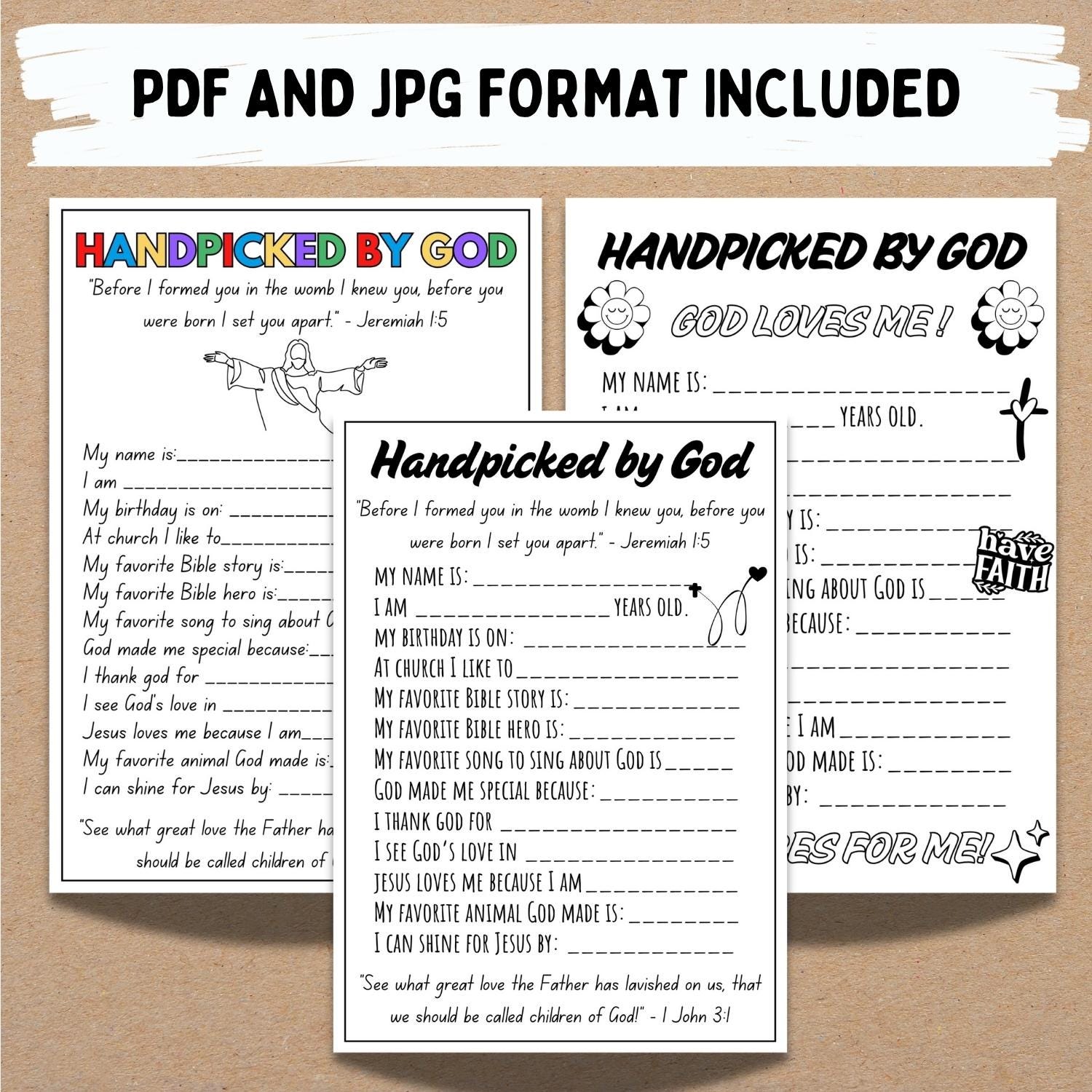 Christian All About Me Worksheet PRINTABLE, Sunday School Welcome ...