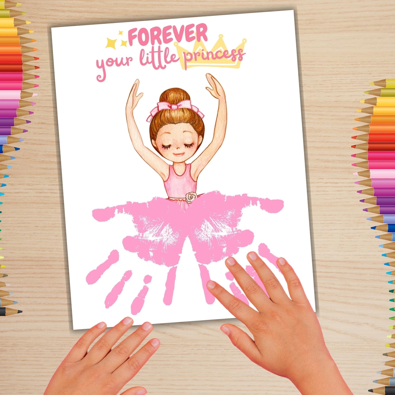 Daddy's Little Princess, Fathers Day Handprint Keepsake for Dad ...