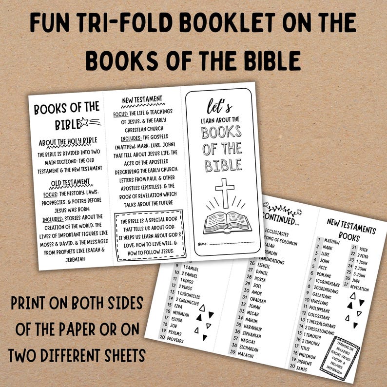 PRINTABLE Books of the Bible Activity BUNDLE, Books of the Bible ...