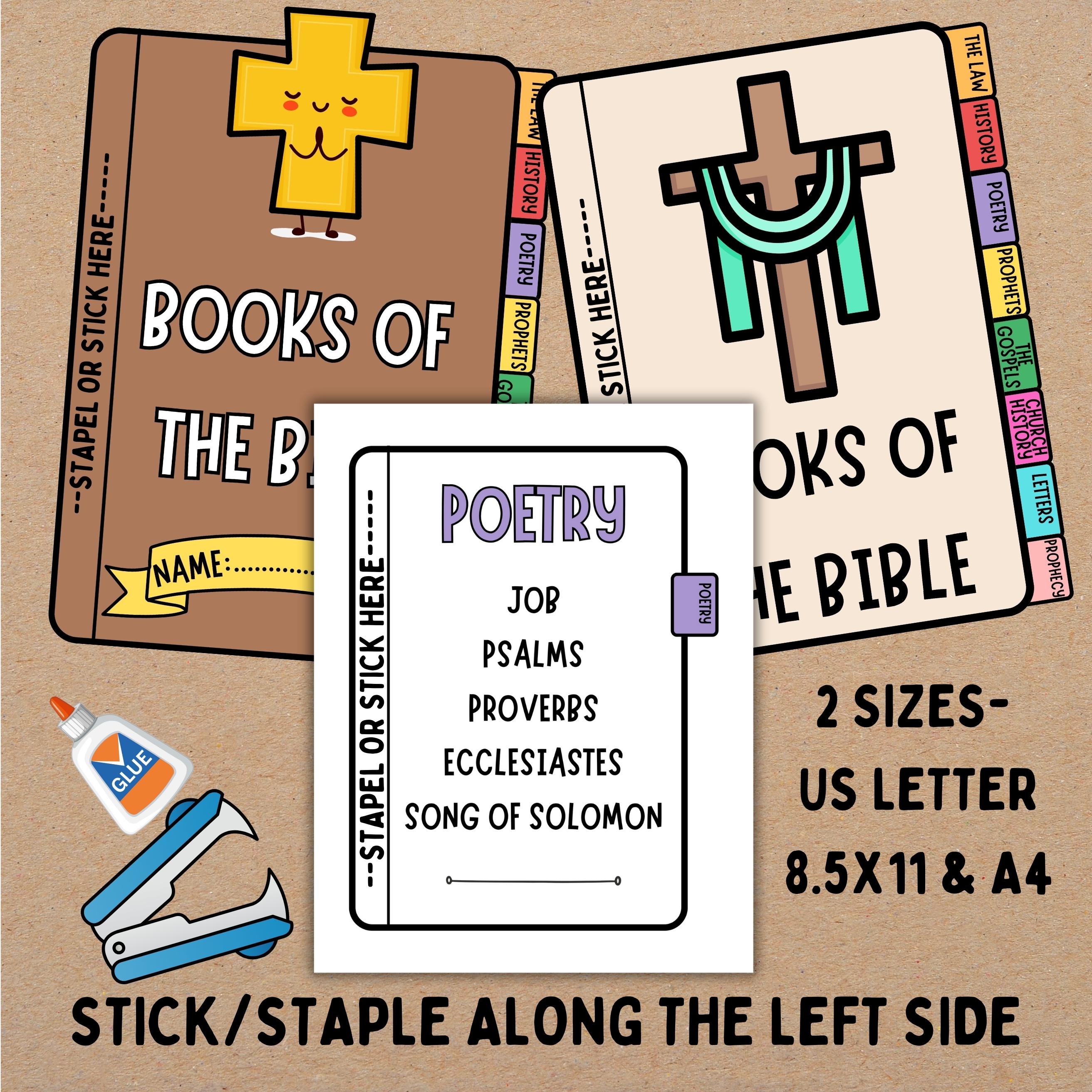 Books of the Bible Printable Memory Flipbook | Sunday School Craft ...