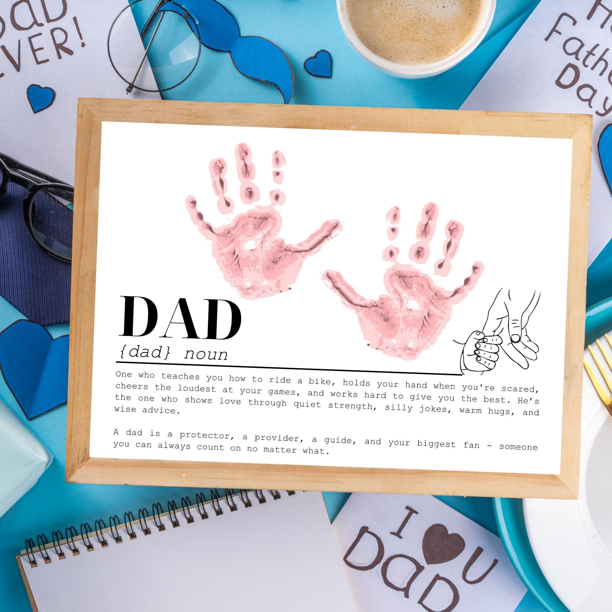 Father’s Day Handprint Poem Printable, DIY Gift for Dad, Daddy, Grandpa ...