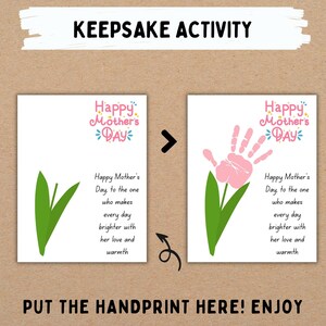 Mothers Day Handprint PRINTABLE, Keepsake Art, Toddler Preschool ...