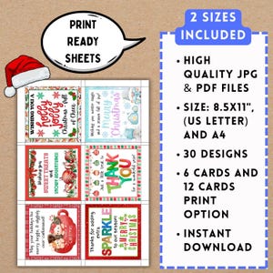 Christmas Gift Tags, Treat Labels, 30 Designs (digital Download) - Etsy