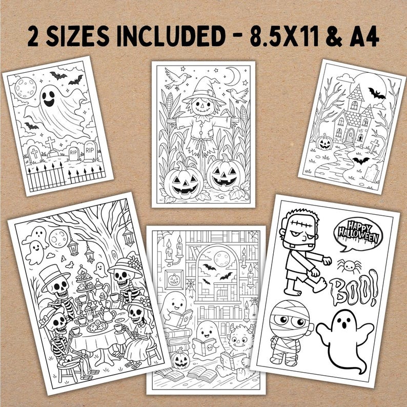 Halloween Coloring Pages, Halloween Coloring Book, Halloween Coloring ...