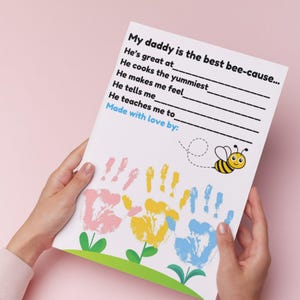 Father's Day Handprint Activity, Dad Handprint Craft, Printable ...