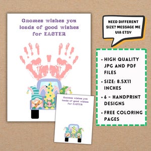 Happy Easter Handprint Footprint Art Craft Bundle, Easter Craft for ...