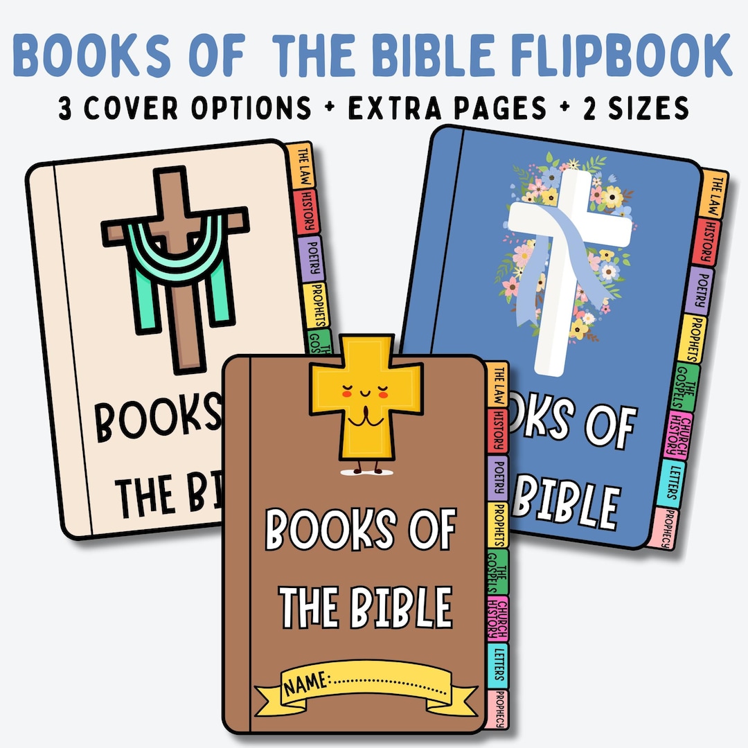 PRINTABLE Books of the Bible DIY Memory Flipbook, Christian Resources ...