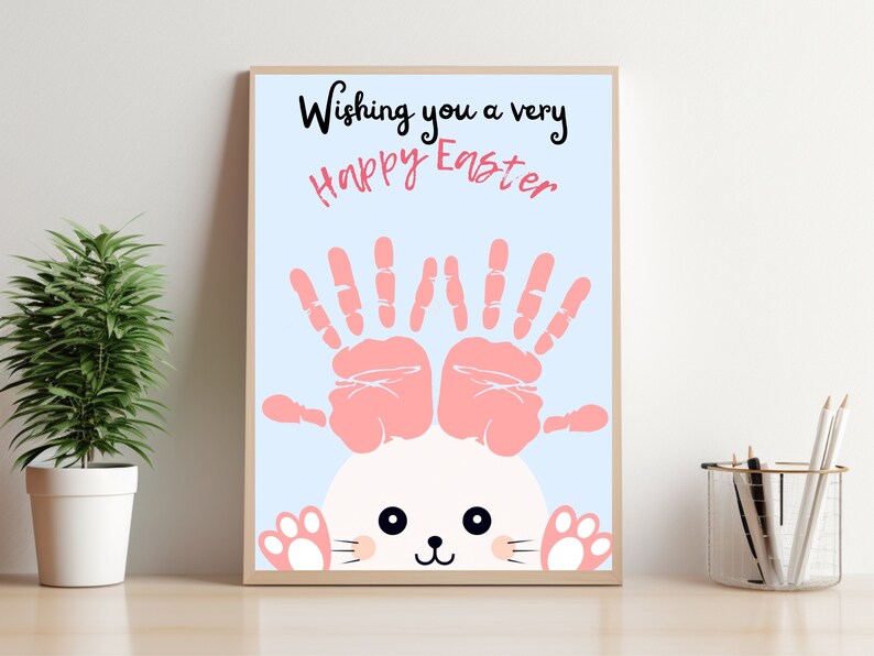 Easter Craft Handprint Art Template, Easter Printable for Baby Kids ...