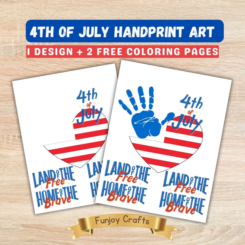 4th of July Handprint Art, 4th of July Activity, Preschool Activity ...