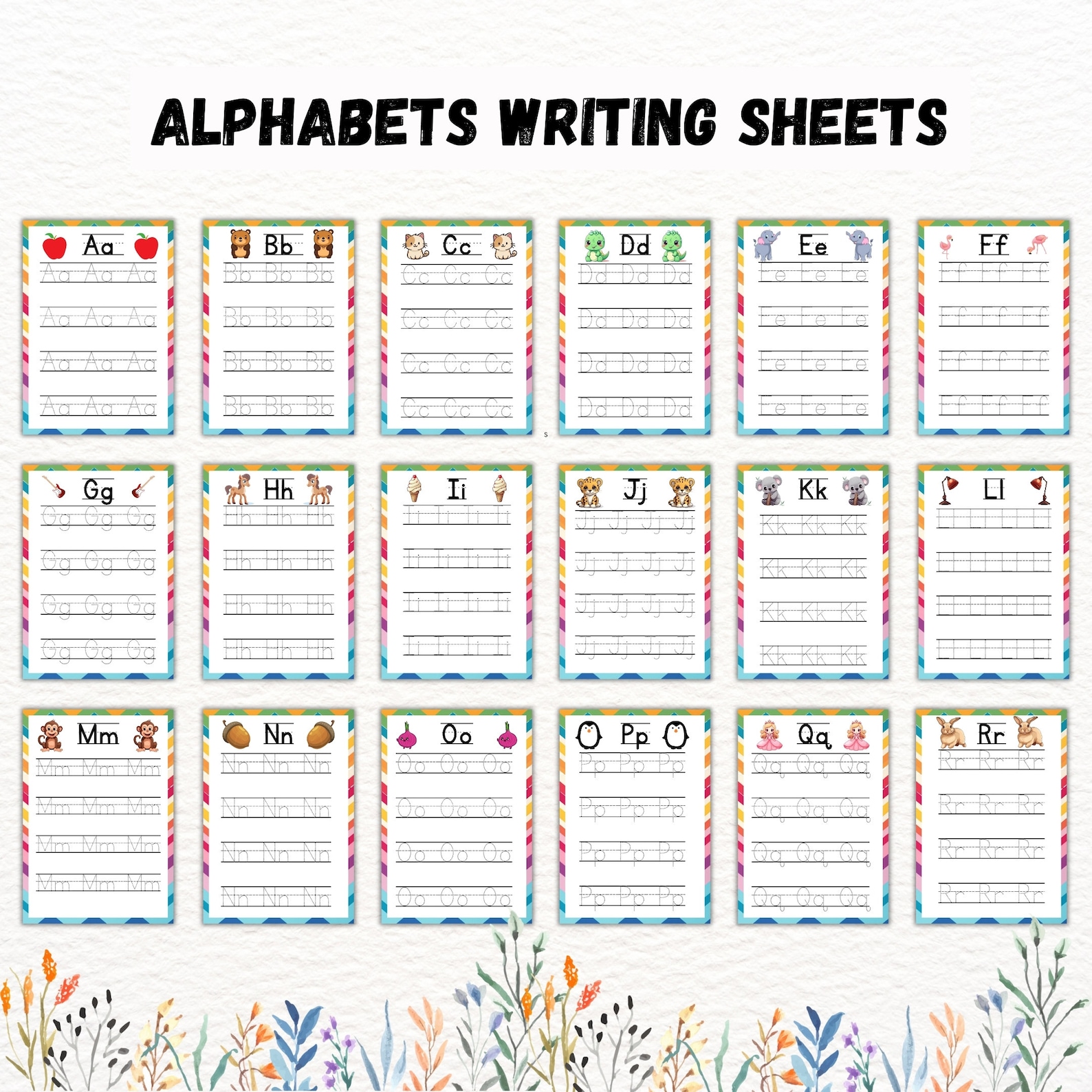 DIY Alphabet Handprint Book, Alphabet Handprint Craft, Preschool ...