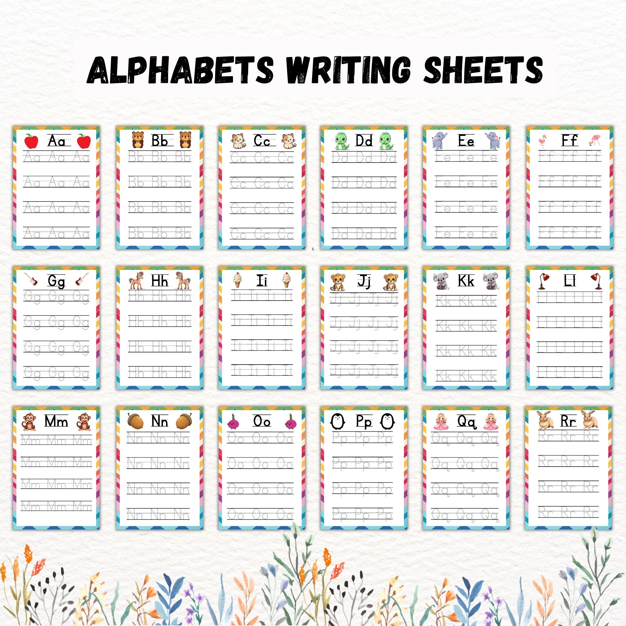 DIY Alphabet Handprint Book, Alphabet Handprint Craft, Preschool ...