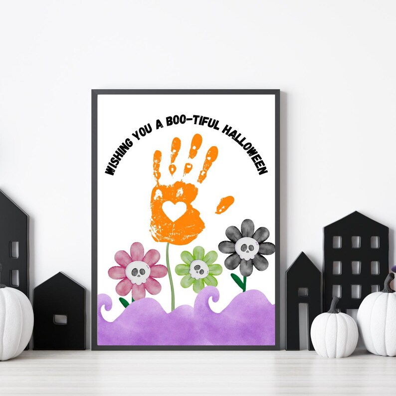 PRINTABLE Halloween Handprint Craft, Handprint Art, Handprint Spooky ...