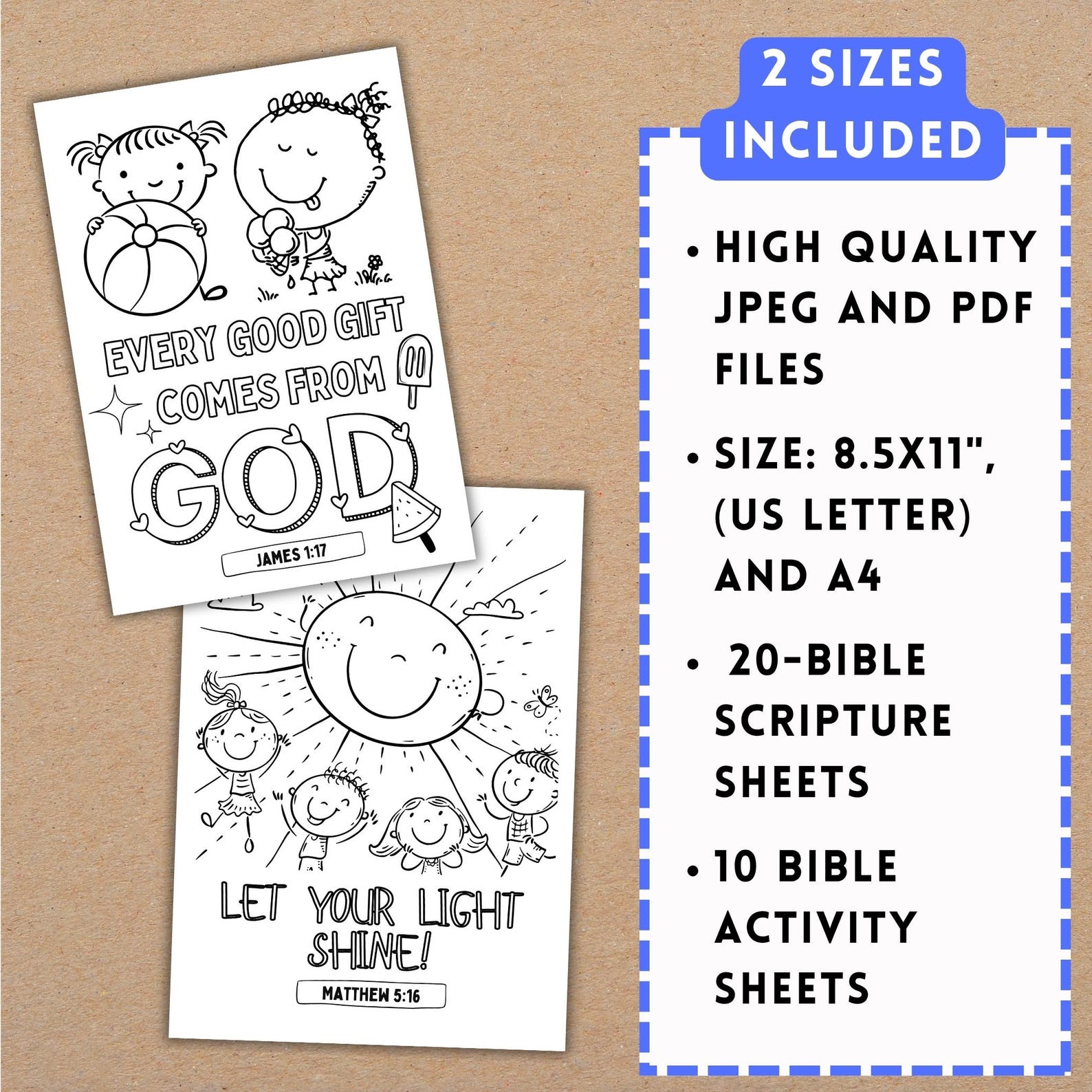 PRINTABLE Summer Christian Bible Verse Homeschool Printable Coloring ...