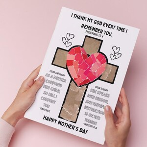 Mother's Day Bible Craft PRINTABLE, Kids' Activity, Church, Sunday ...