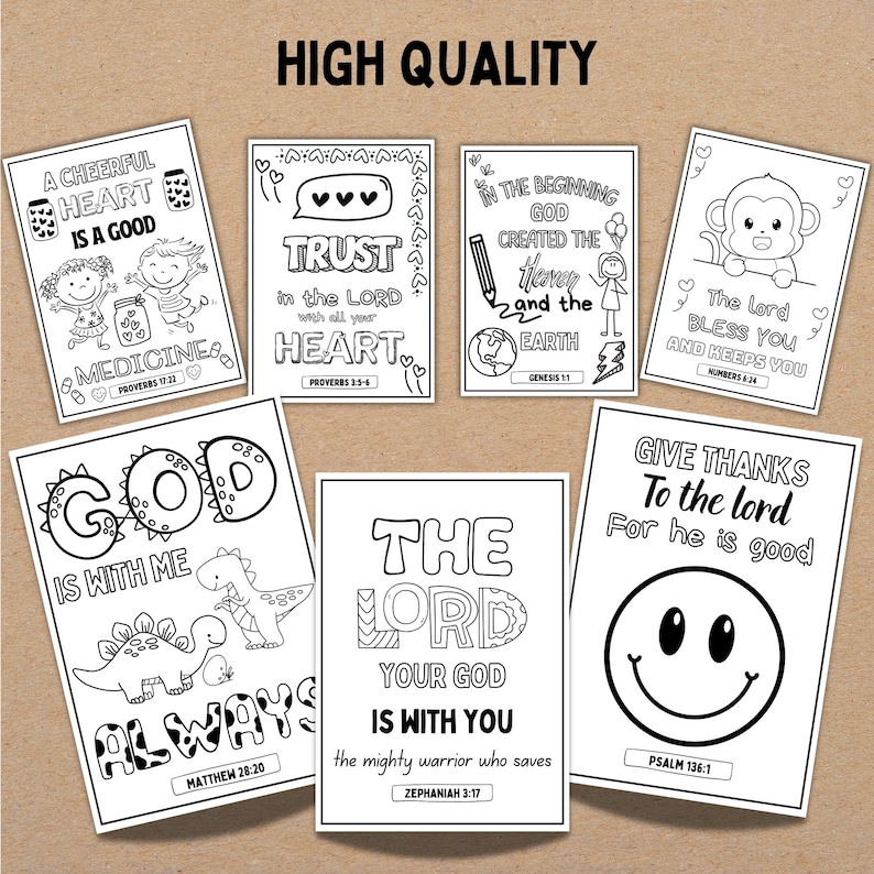 PRINTABLE Christian Bible Verse Homeschool Printable Coloring Page Kid ...