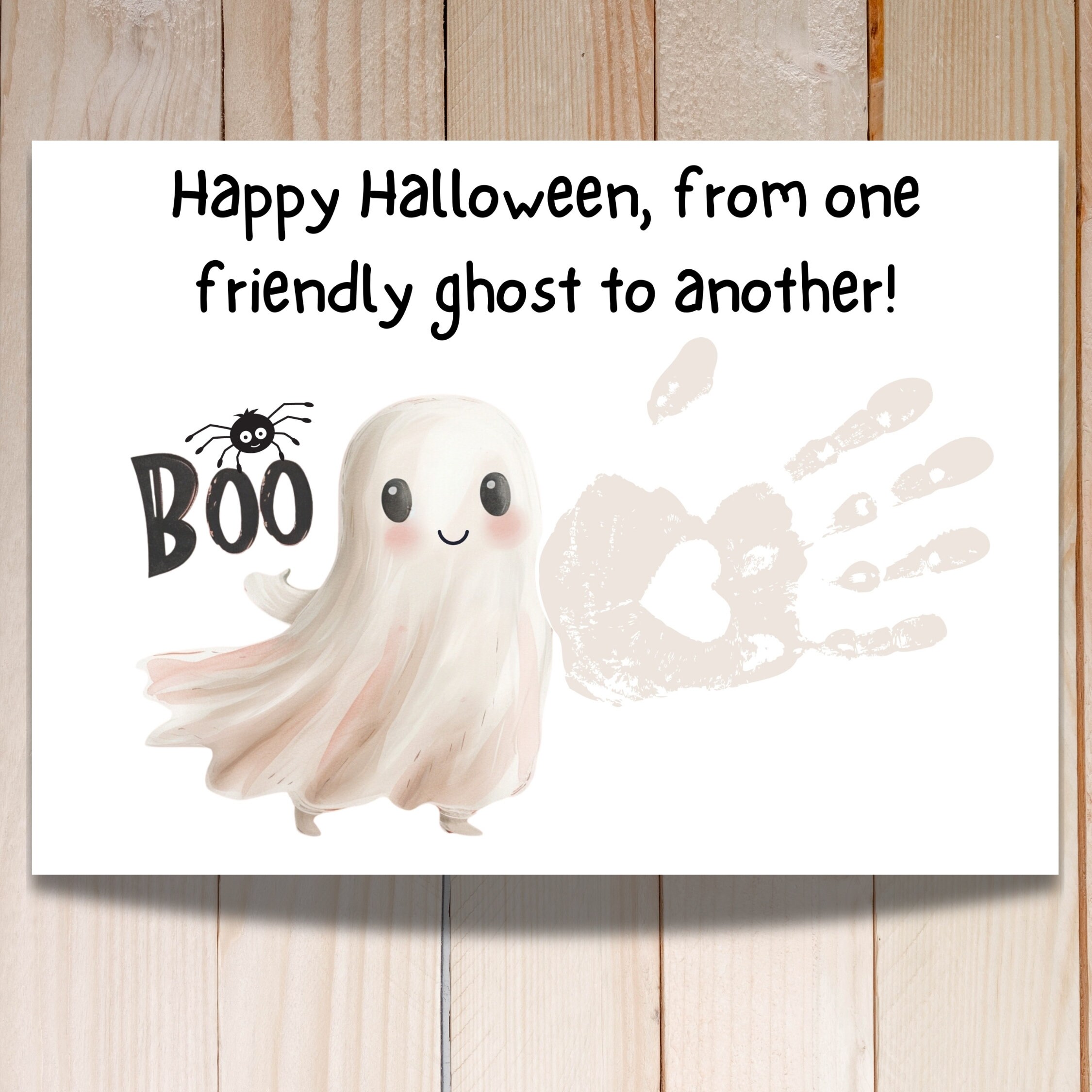 Halloween Hand Print Activity, Cute Ghost Handprint Art Craft, Ghost ...