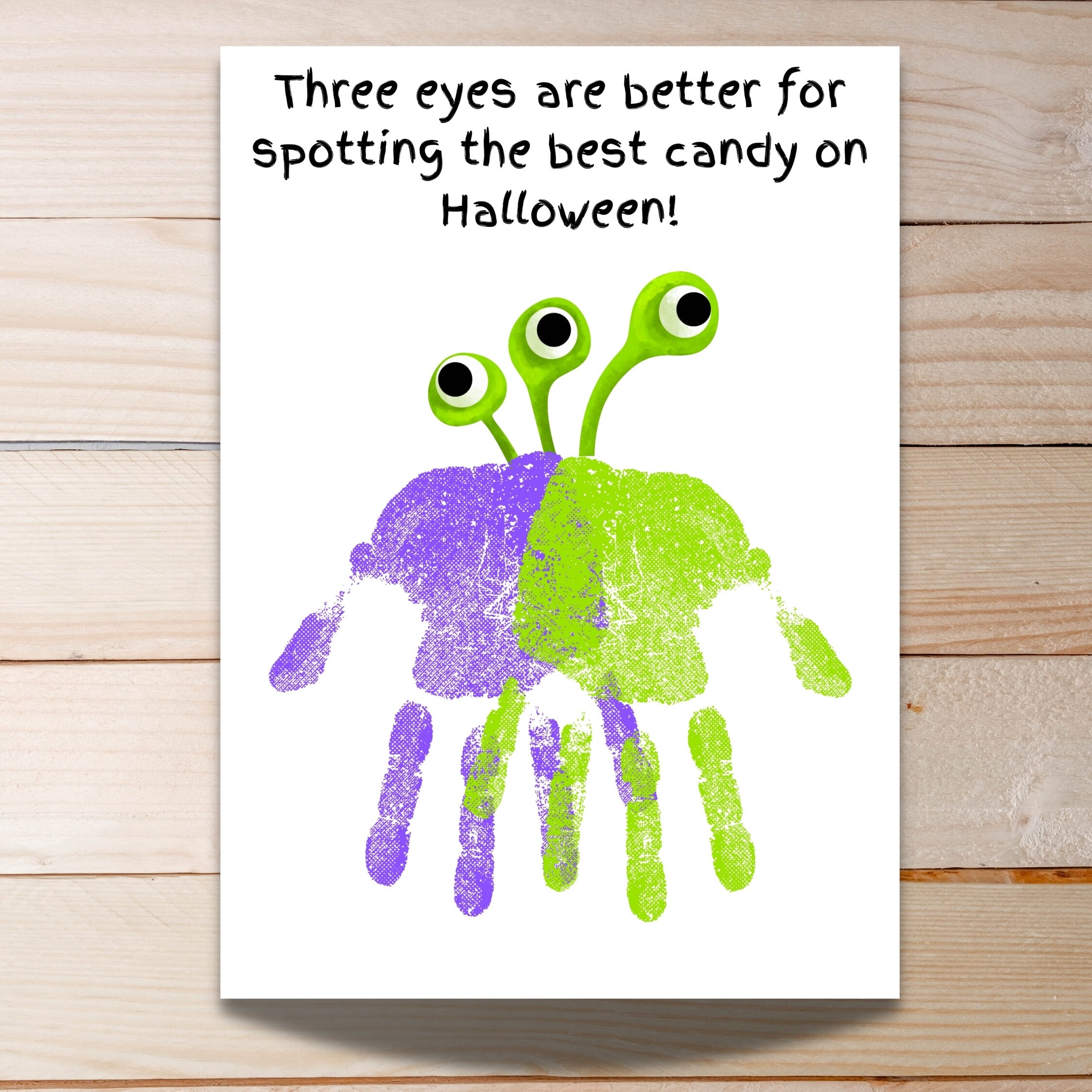 DIY Monster Halloween Handprint Art, Handprint Craft for Kids ...