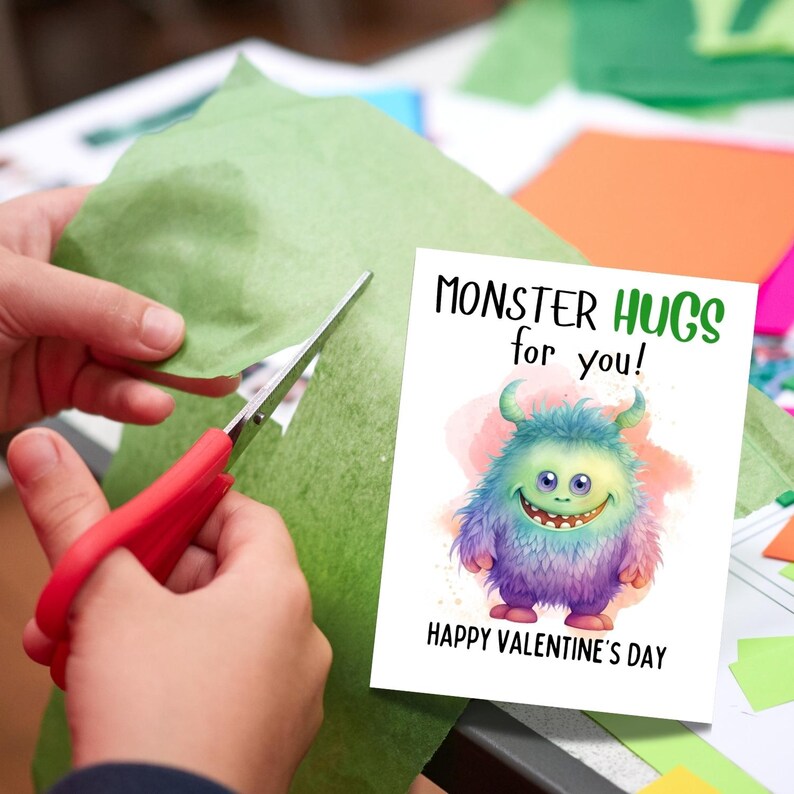 EDITABLE Cute Monster Valentine Cards, Classroom Valentines Day Cards ...